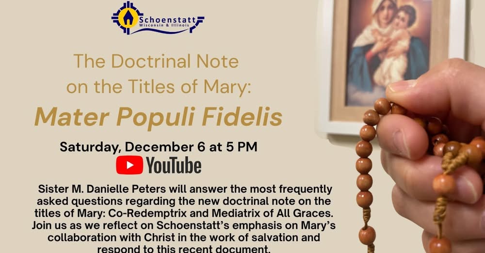 The Doctrinal Note on the Titles of Mary: Mater Populi Fidelis ...
